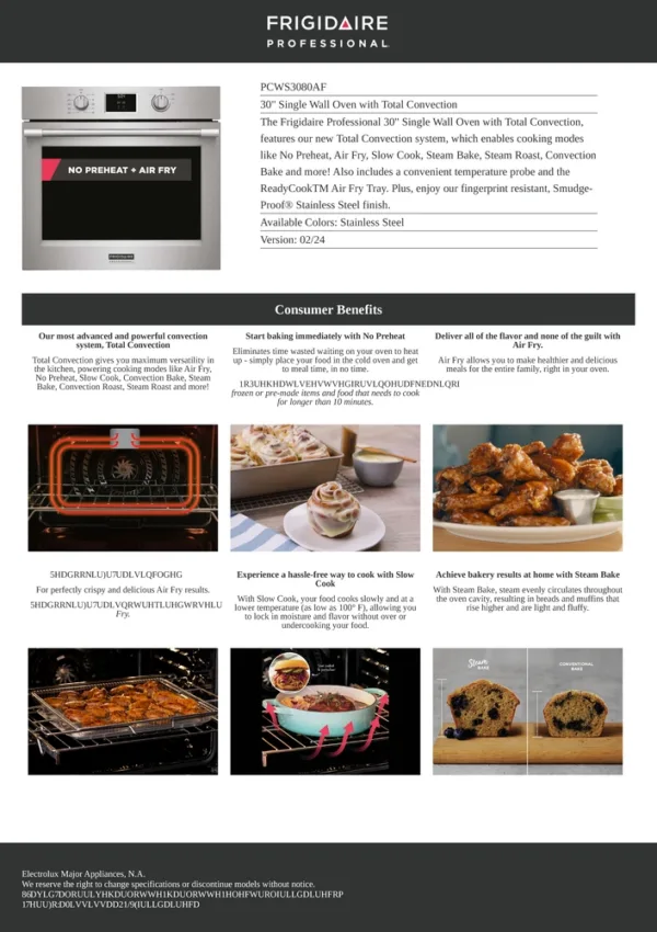 Frigidaire Professional 30" Single Wall Oven - PCWS3080AF